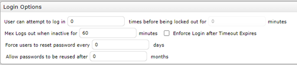Setting User Timeout Mex User Guide