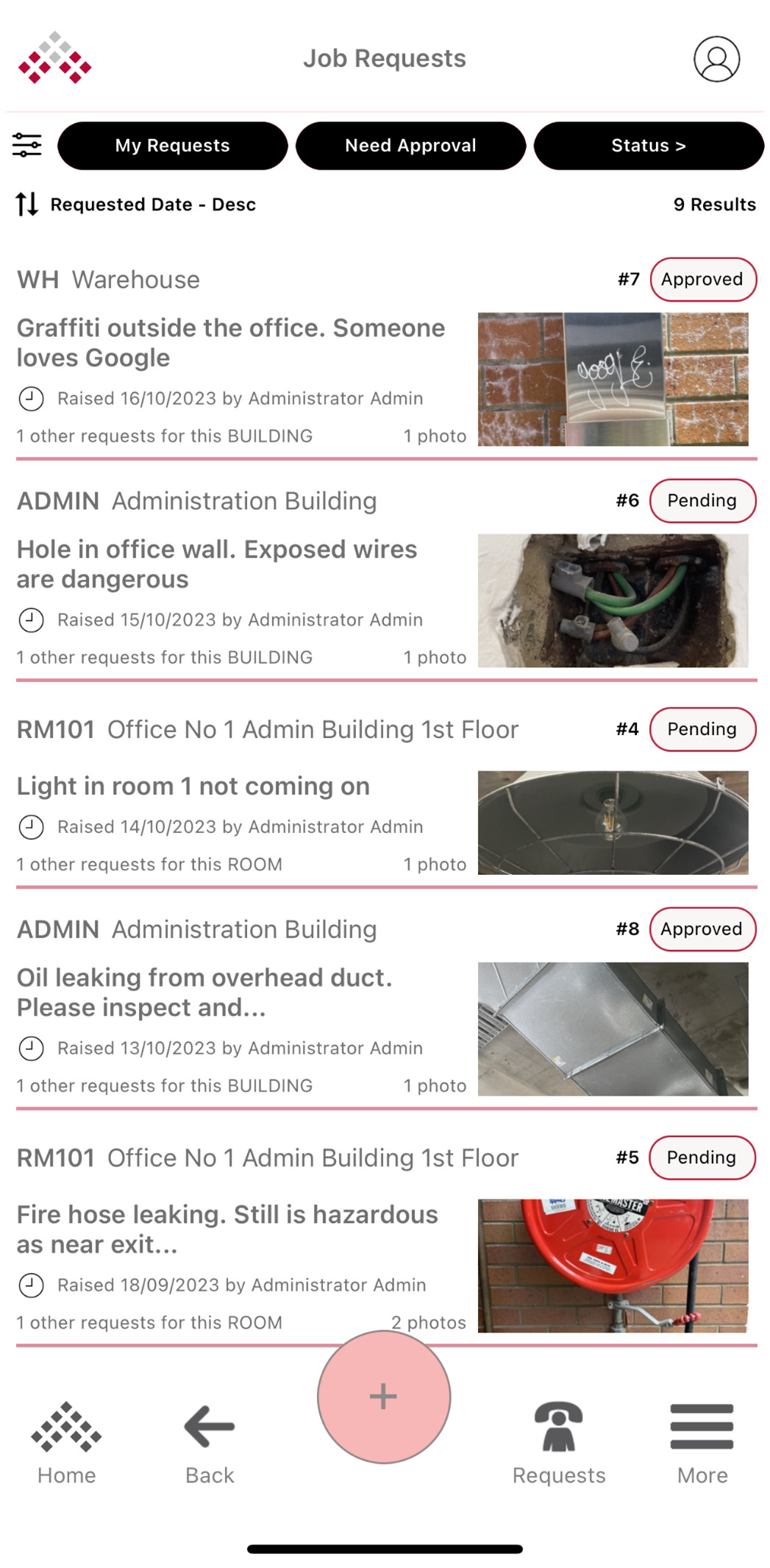Request Listing – MEX User Guide